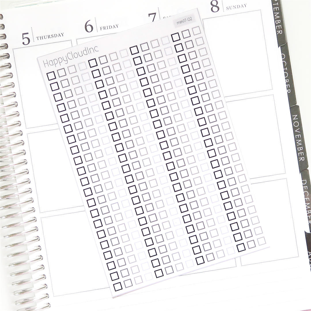 Mini Square Checkbox Planner Stickers | Checklist Stickers | BUJO Stic ...